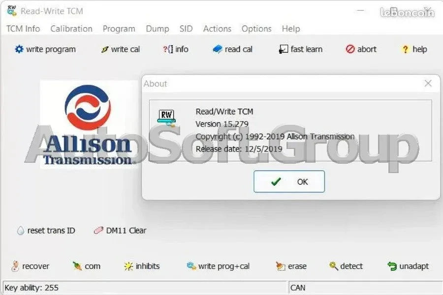Allison TCM Reflash 6.3 - Compre software de diagnóstico profesional AutoSoft.group