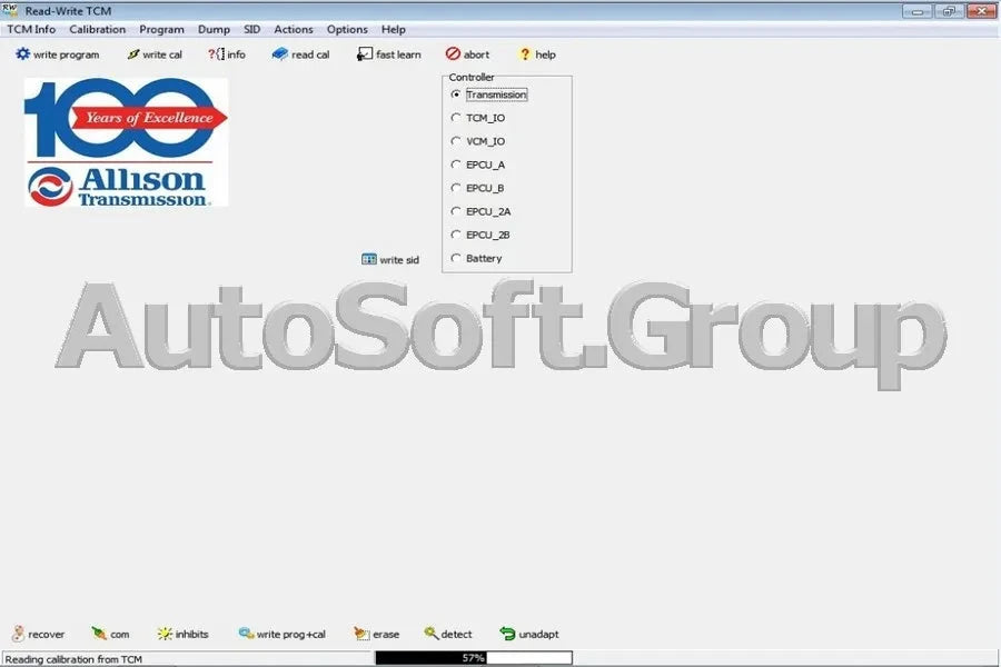 Allison TCM REFLASH 6.3 – buy professional diagnostic software AutoSoft ...